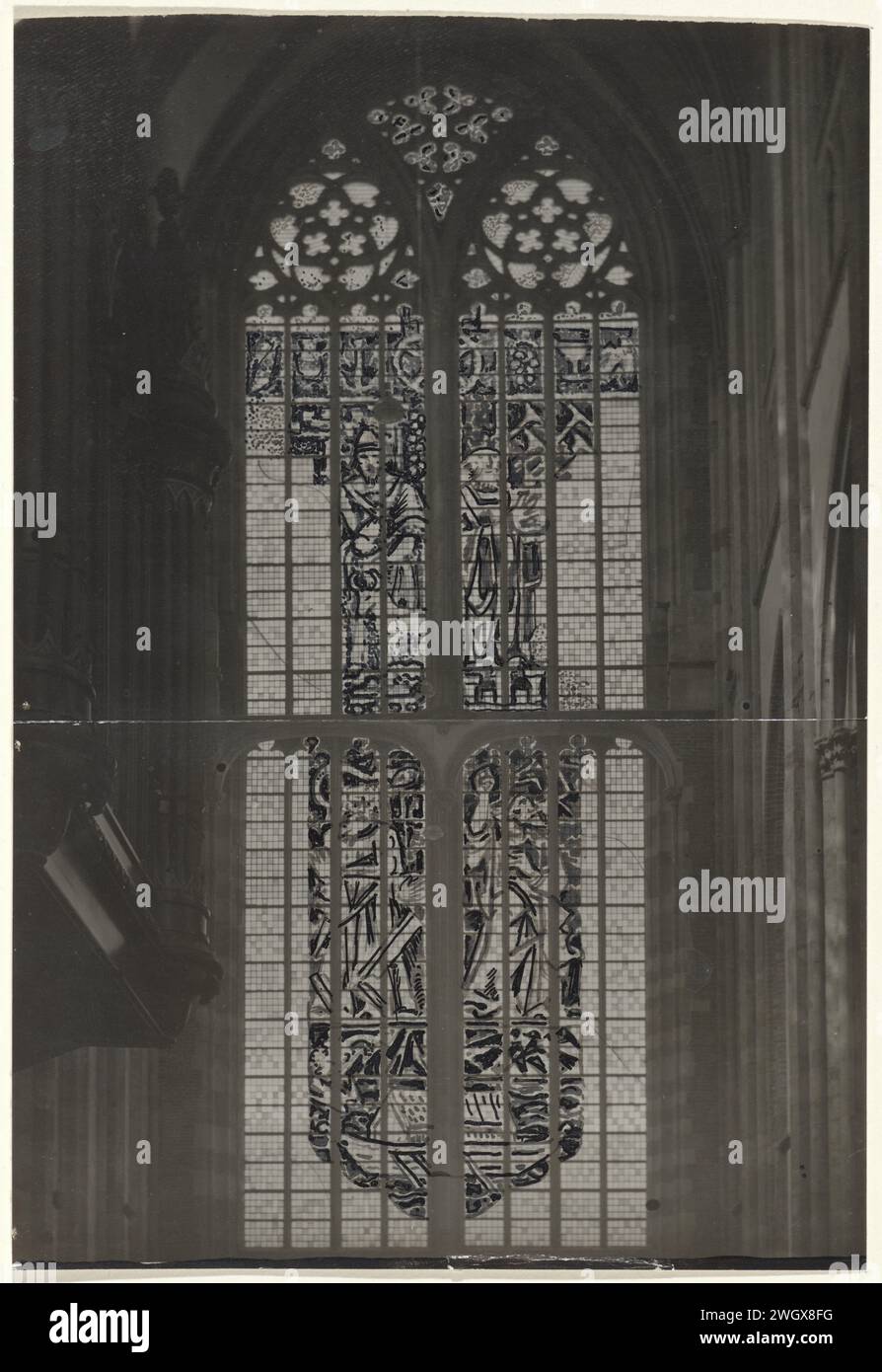Design for window in the Noordertransept in the Dom in Utrecht, Richard ...