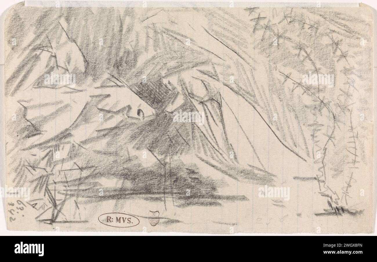 Aquarium with fish, Gerrit Willem Dijsselhof, 1876 - 1924 drawing paper ...