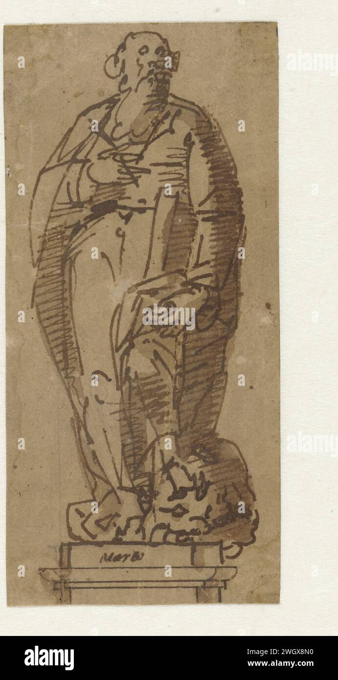 Evangelist Marcus, Luca Cambiaso (attributed to), 1537 - 1585 drawing ...
