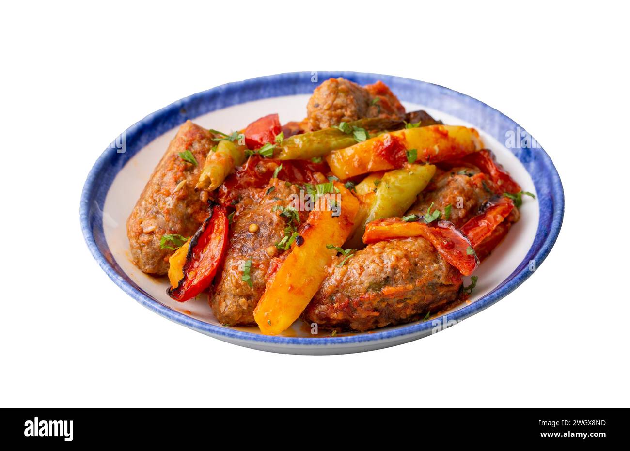 Traditional Homemade Turkish Food Kofte - Kofta with Tomato Sauce and ...