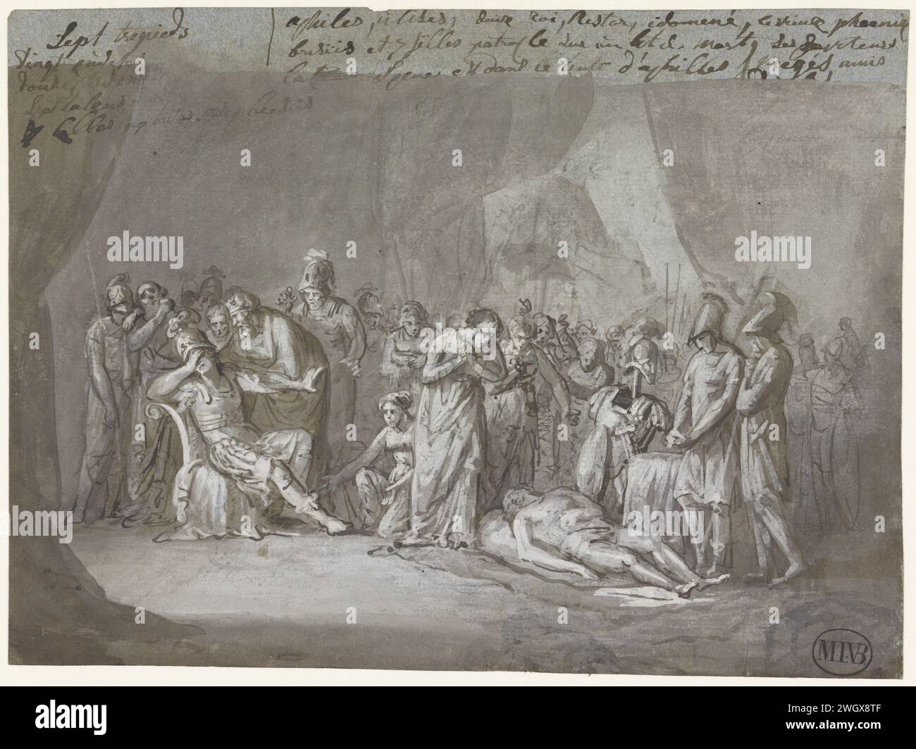 The corpse of PatroUlus in Achilles Tent Beant, Mattheus Ignatius van ...