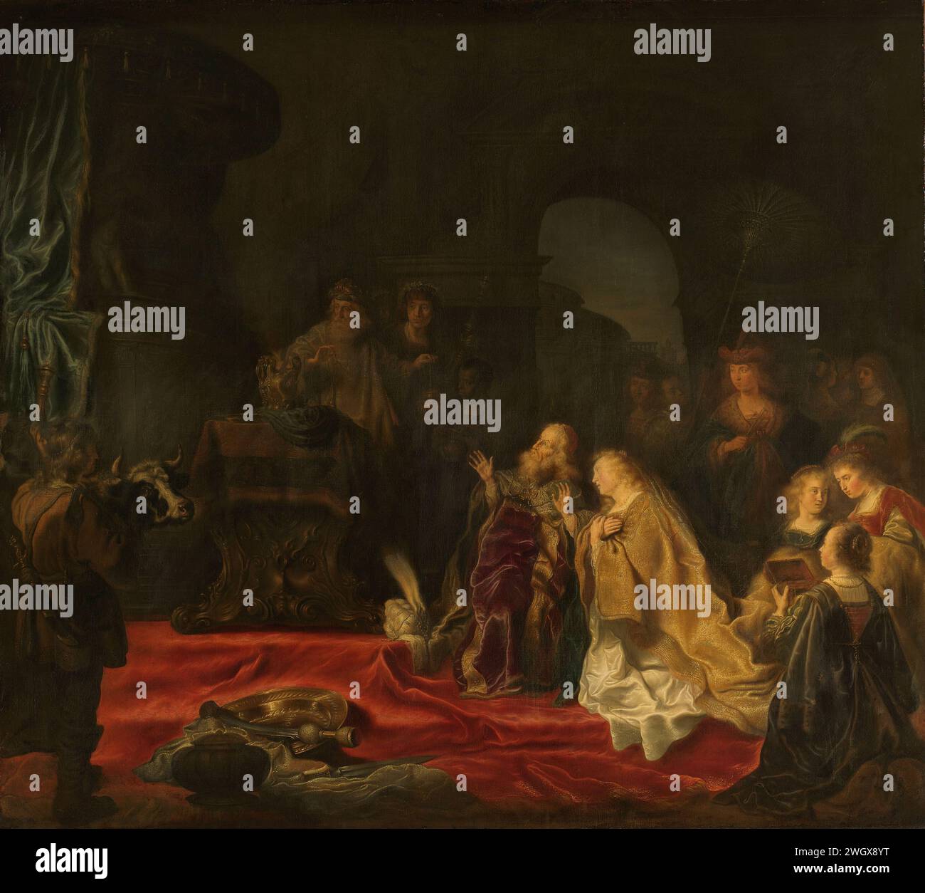 The Idolatry of King Solomon, Salomon Koninck, 1644 painting The ...