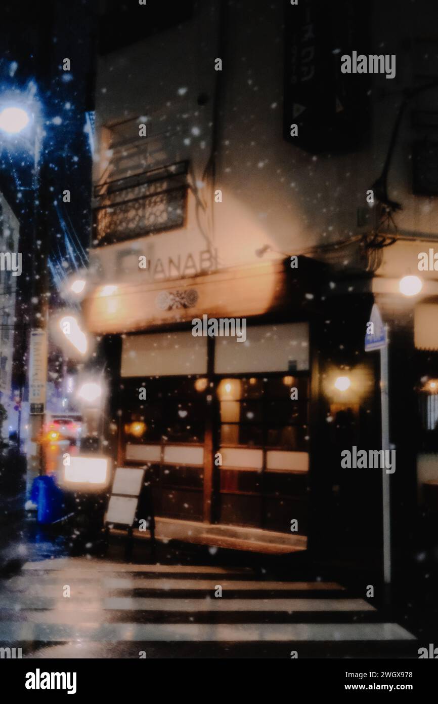 Snowing night time in hi-res stock photography and images - Alamy