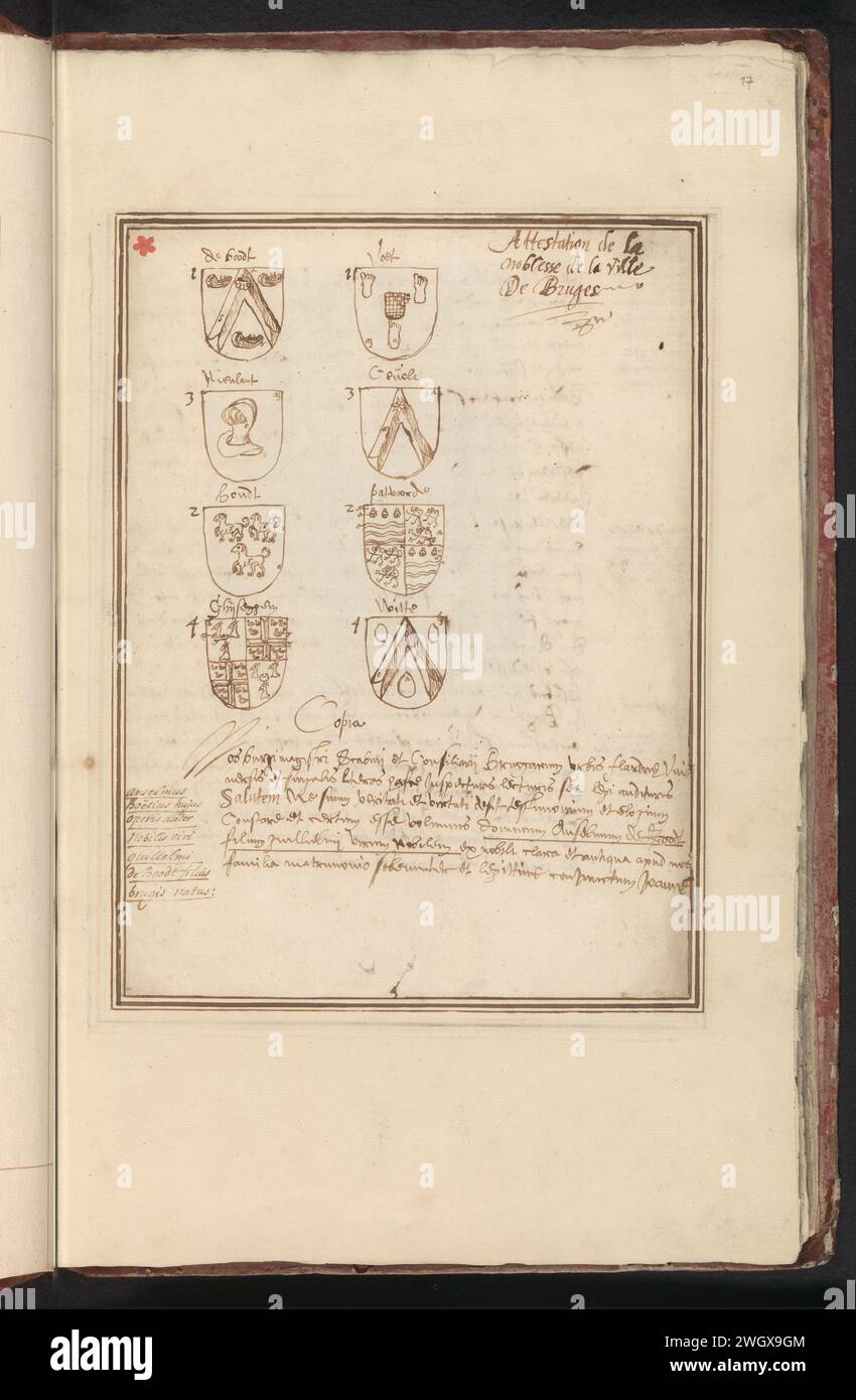 Testimony of the noble families De Boodt and Voet, Anonymous, 1600 ...