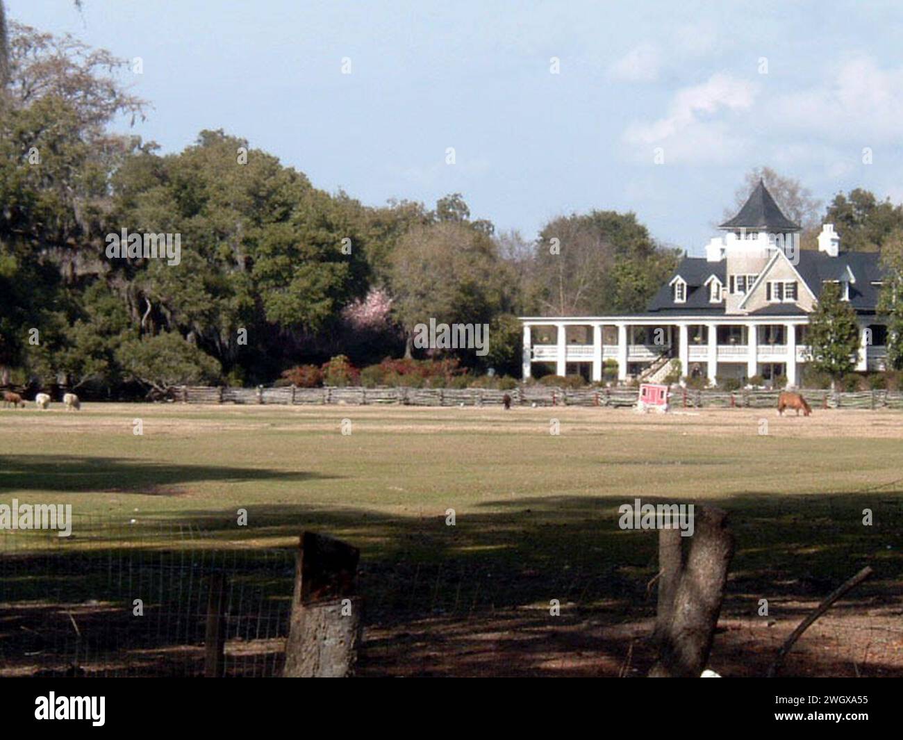 Ashley River Road - The Plantation House Stock Photo - Alamy
