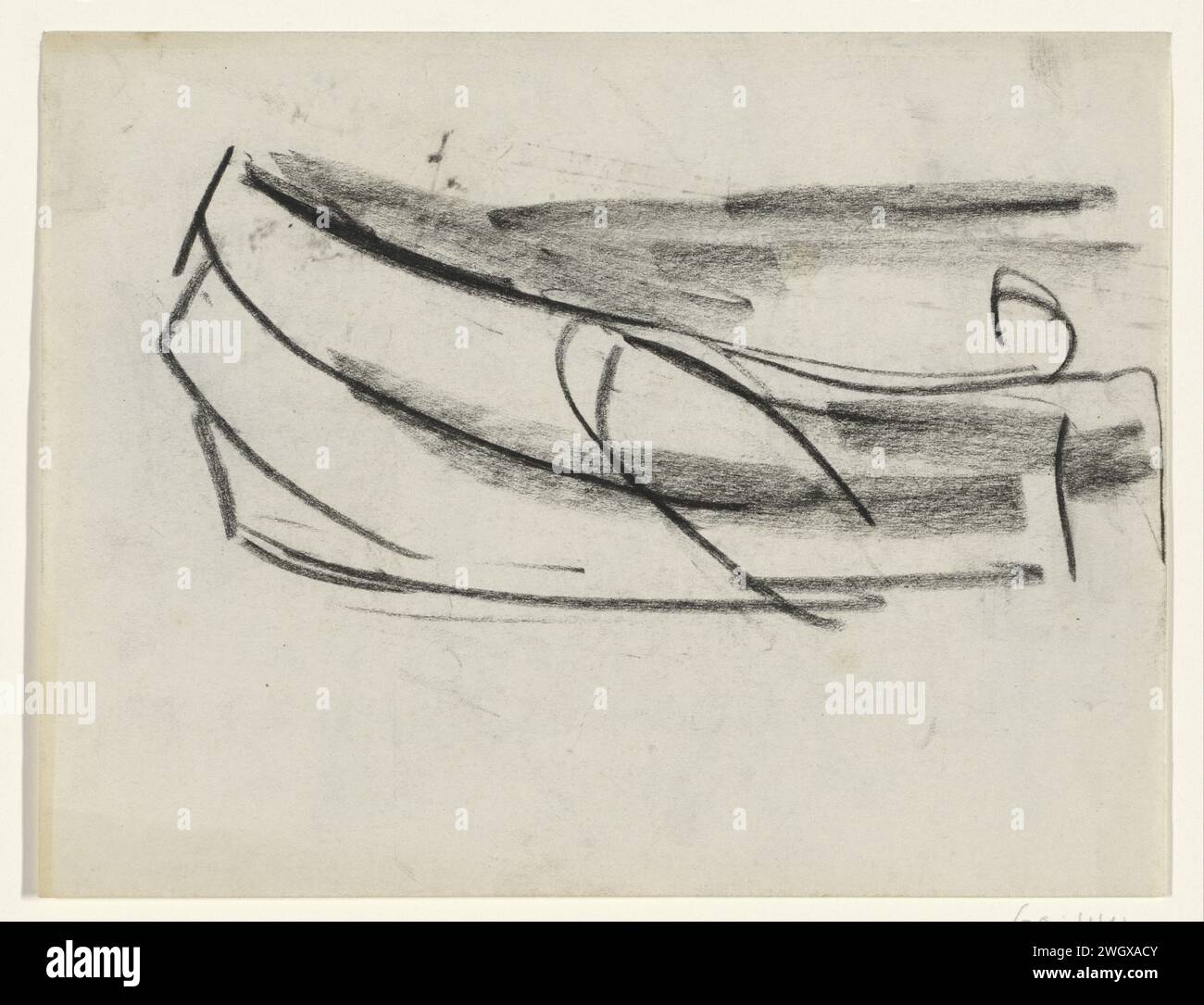 Ship, Leo Gestel, 1891 - 1941 drawing paper. chalk ships (in general ...