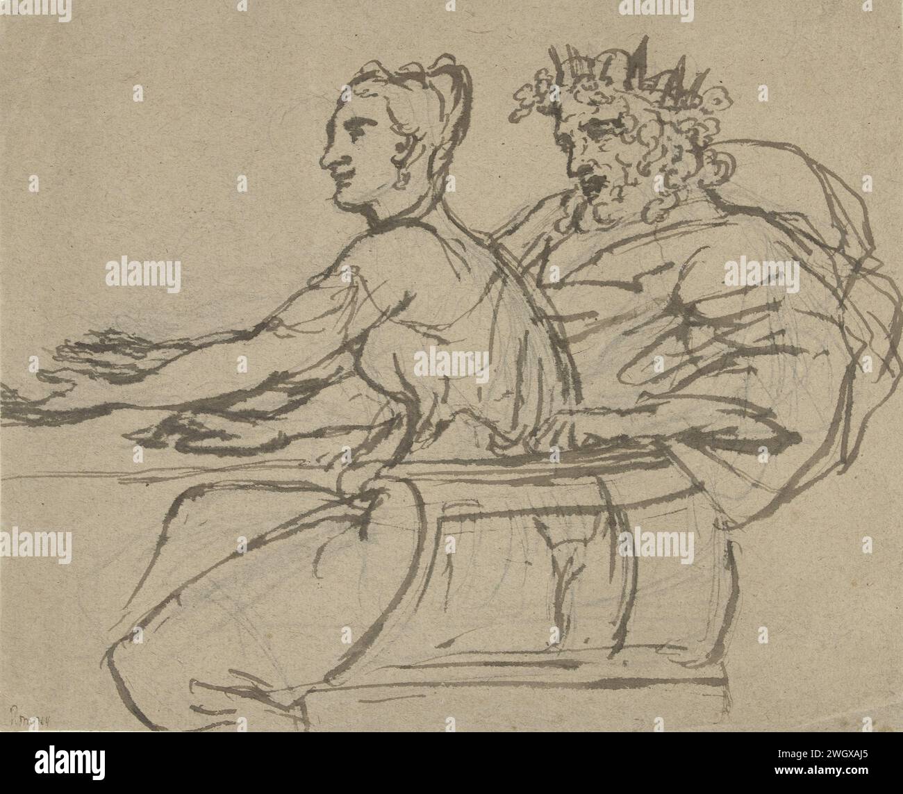 A king and a young woman, James Barry (attributed to), 1744 - 1816 ...