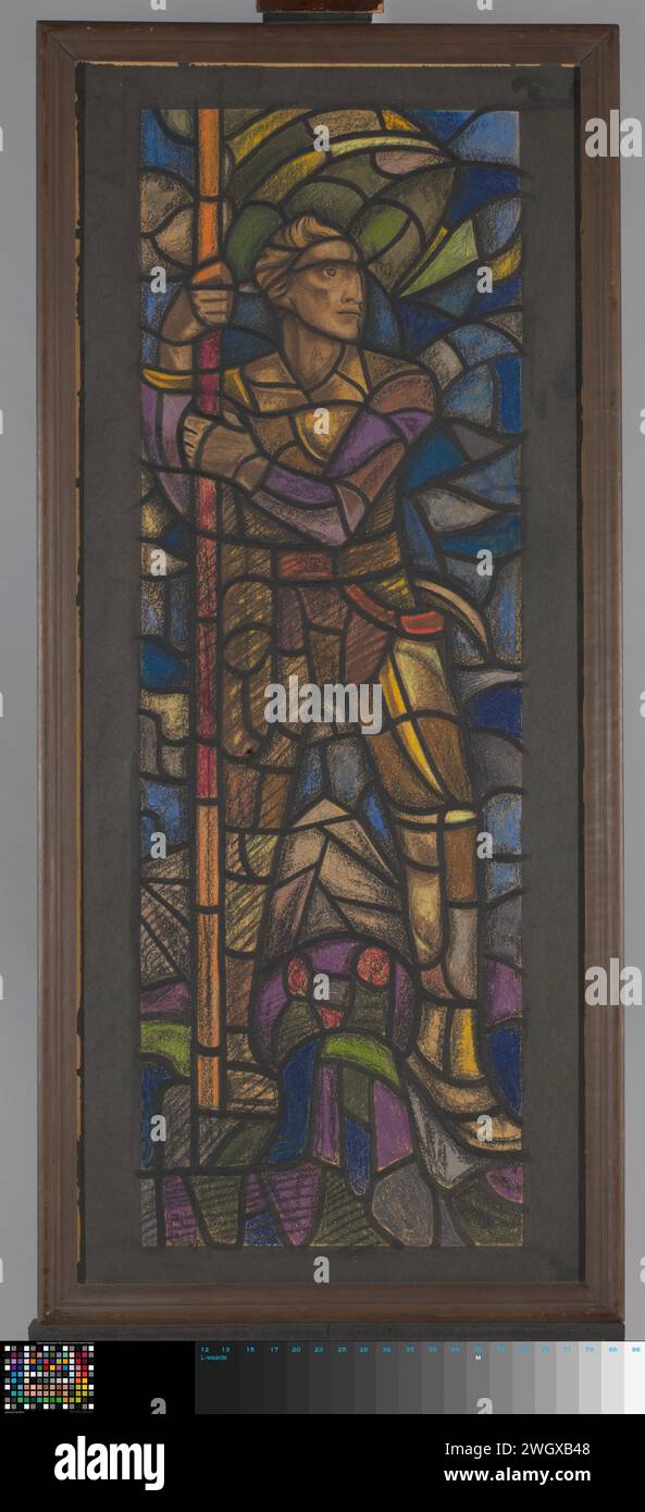 Design for Raam in the Amsterdams Lyceum, 1927 drawing cardboard. chalk ...