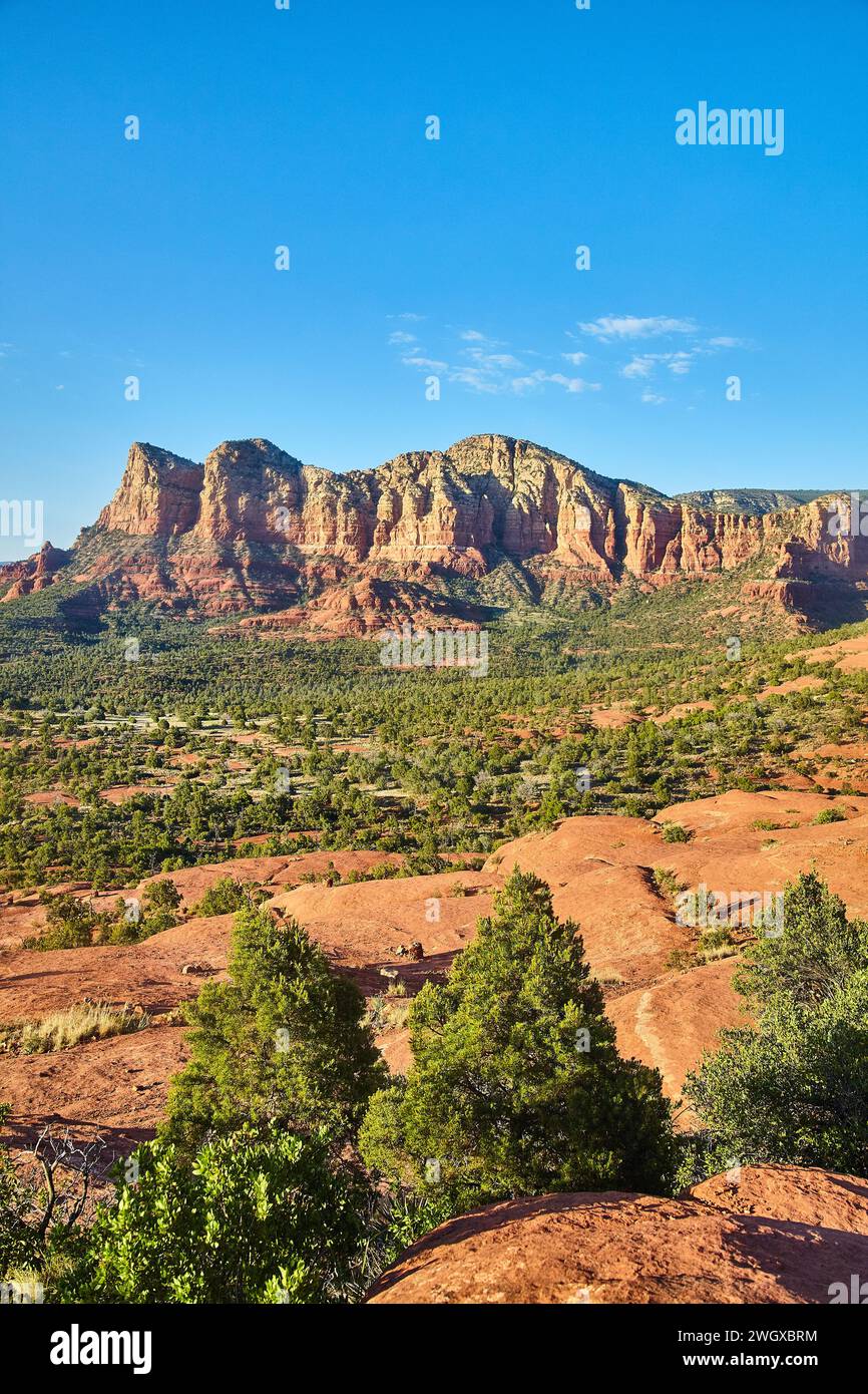 Sedona Red Rock Mountains and Lush Valley View Stock Photo - Alamy