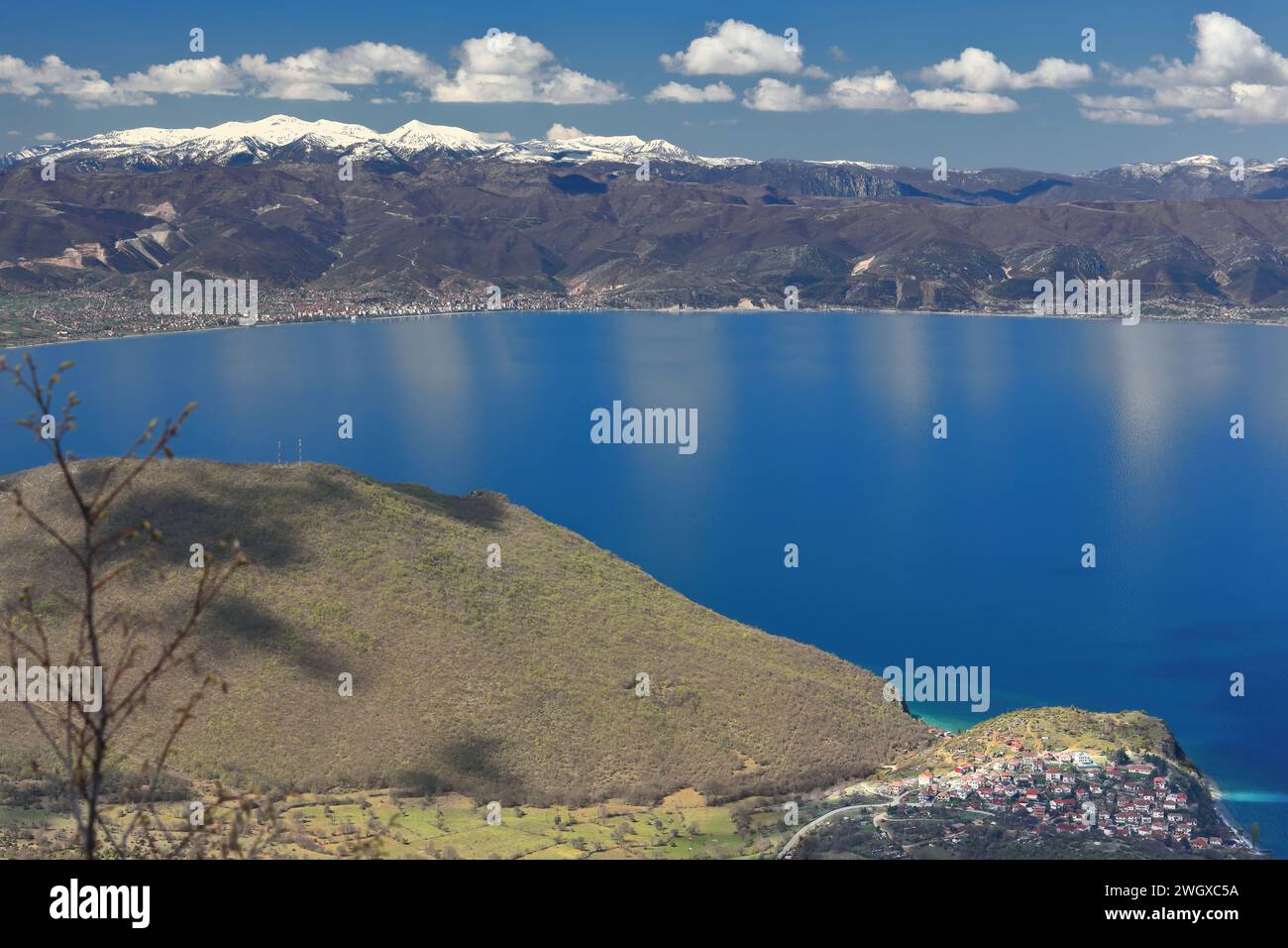 298 Westwards view from Galicica Mountain lookout on Koritski Rid over ...