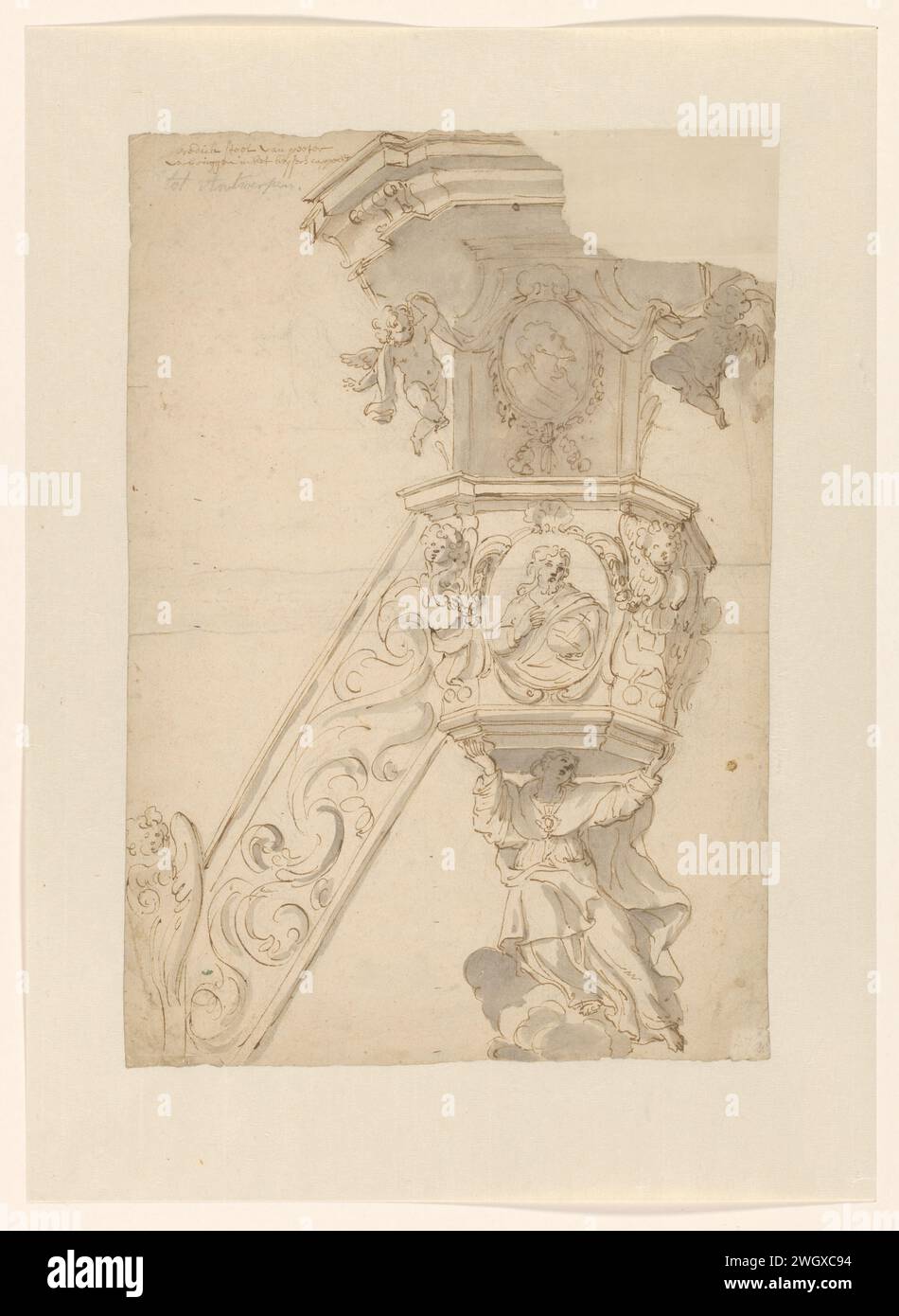 Design for the pulpit in the St. Annakapel in Antwerp, Pieter ...