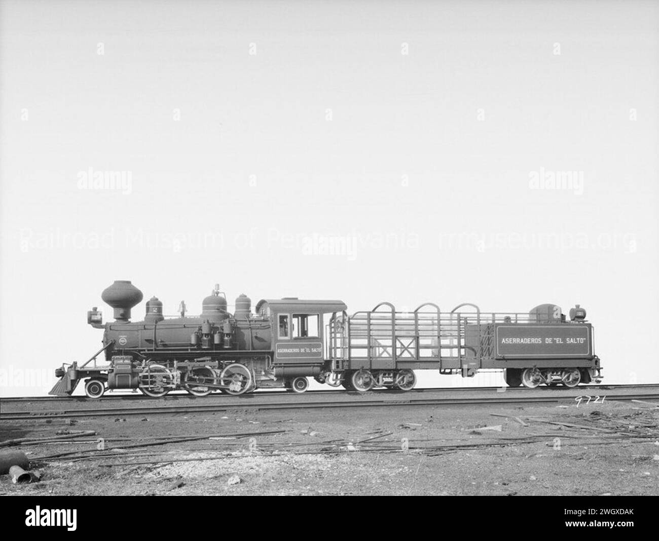 Asseraderos De 'El Salto', Baldwin 2-6-2 Prairie steam locomotive N° 2 ...