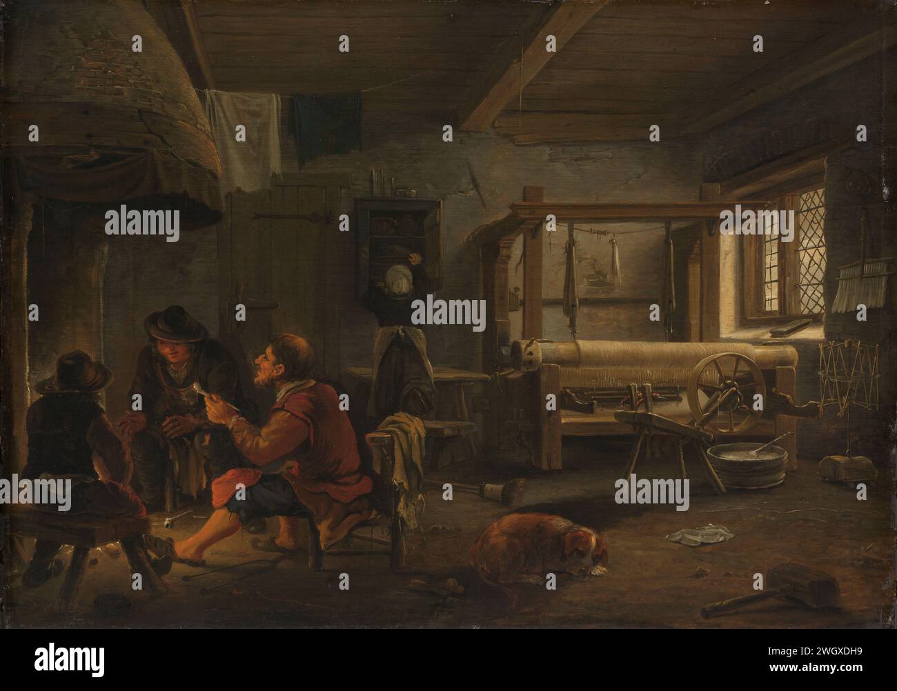 Weaver loom mill painting hi-res stock photography and images - Alamy