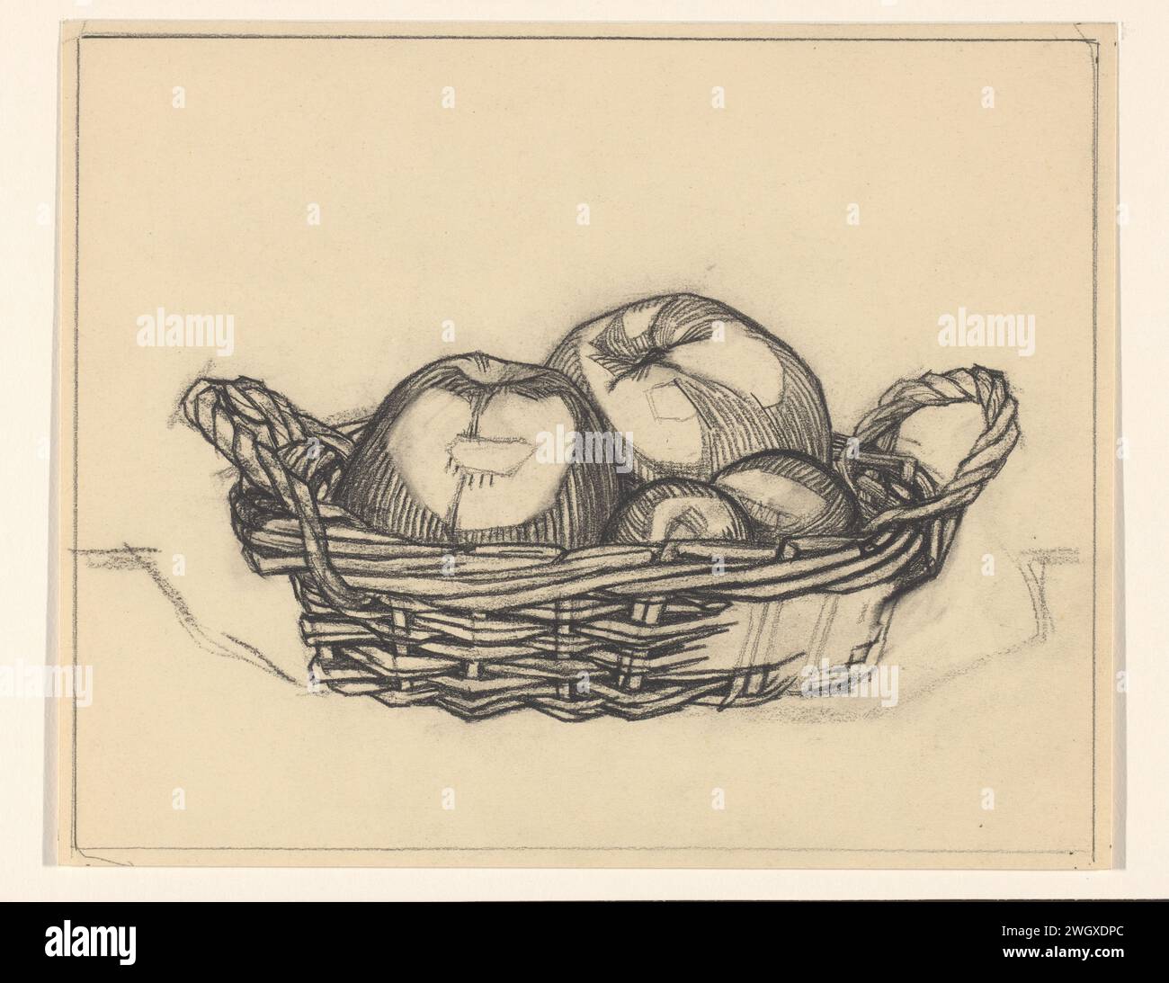 Fruit Basket Pencil Drawing