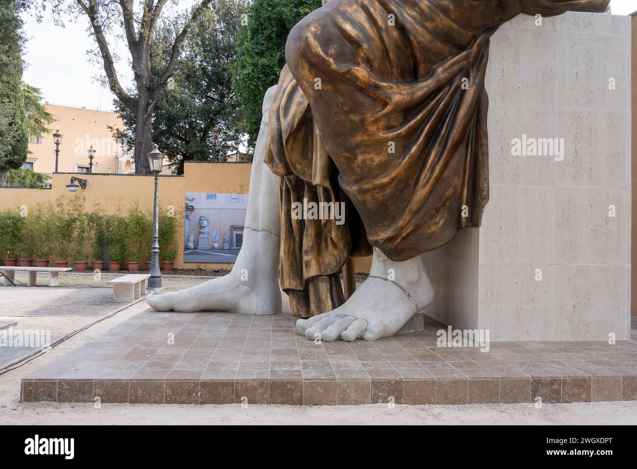 Rome, Italy. 06th Feb, 2024. Detail of replica of the statue Roman ...