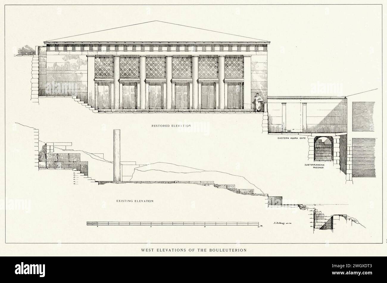 Assos, agora, restored elevation of the bouleuterion (Investigations at ...