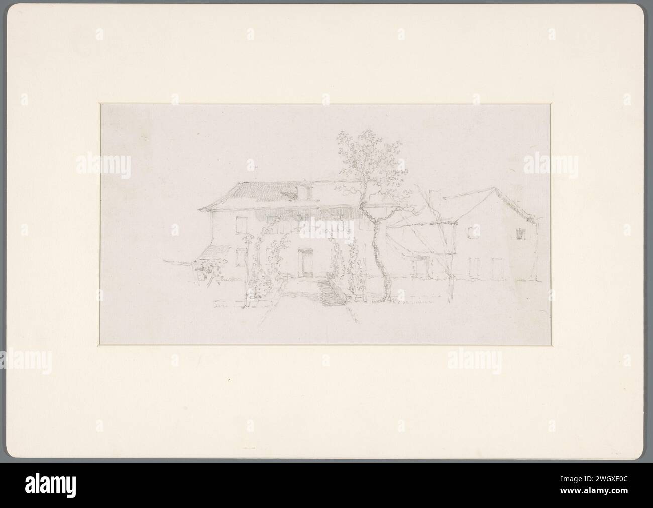 Country house with a Berceau over the garden path, David Alphonse de ...