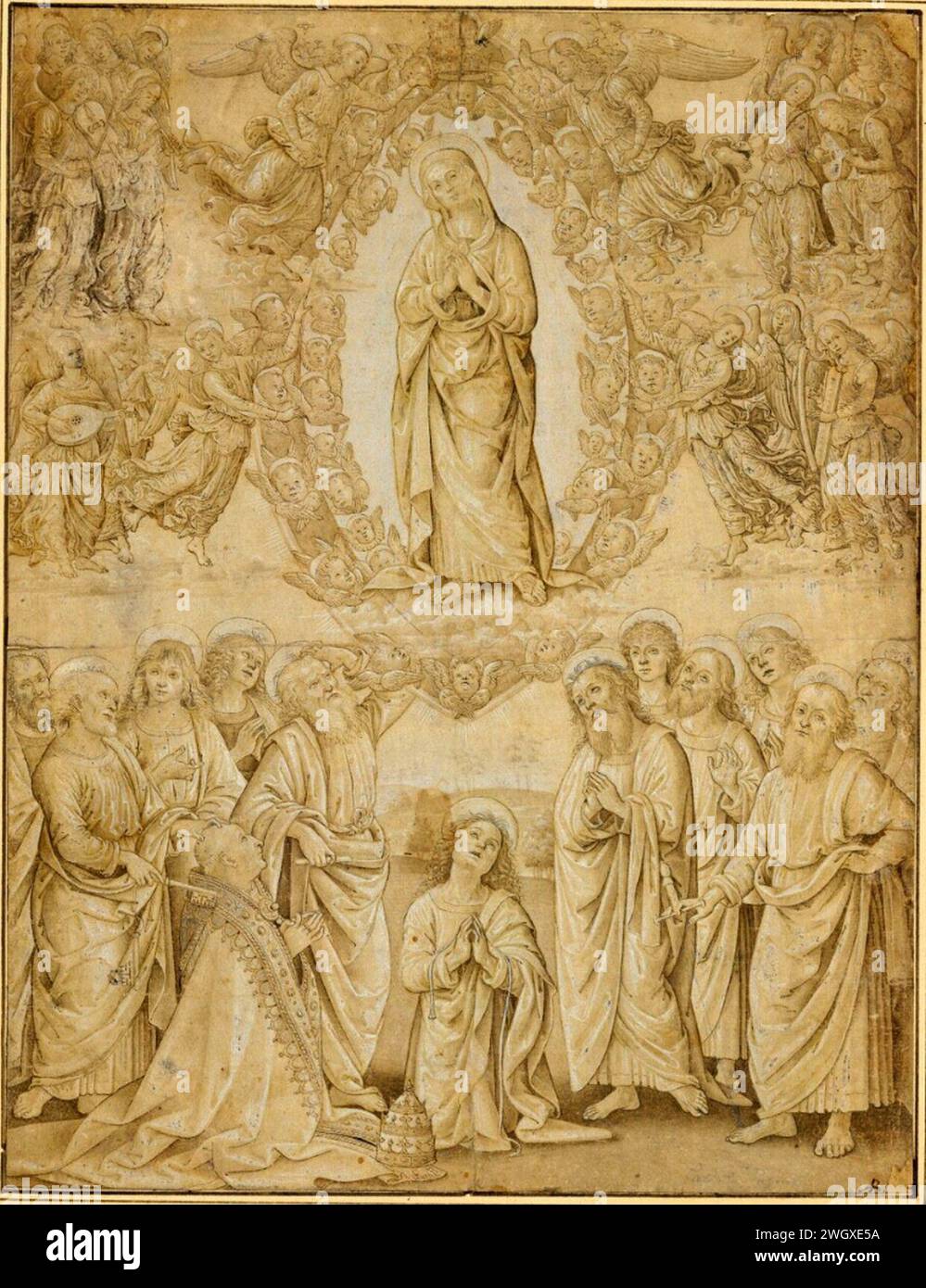 Assumption of Mary perugino drawing Stock Photo - Alamy