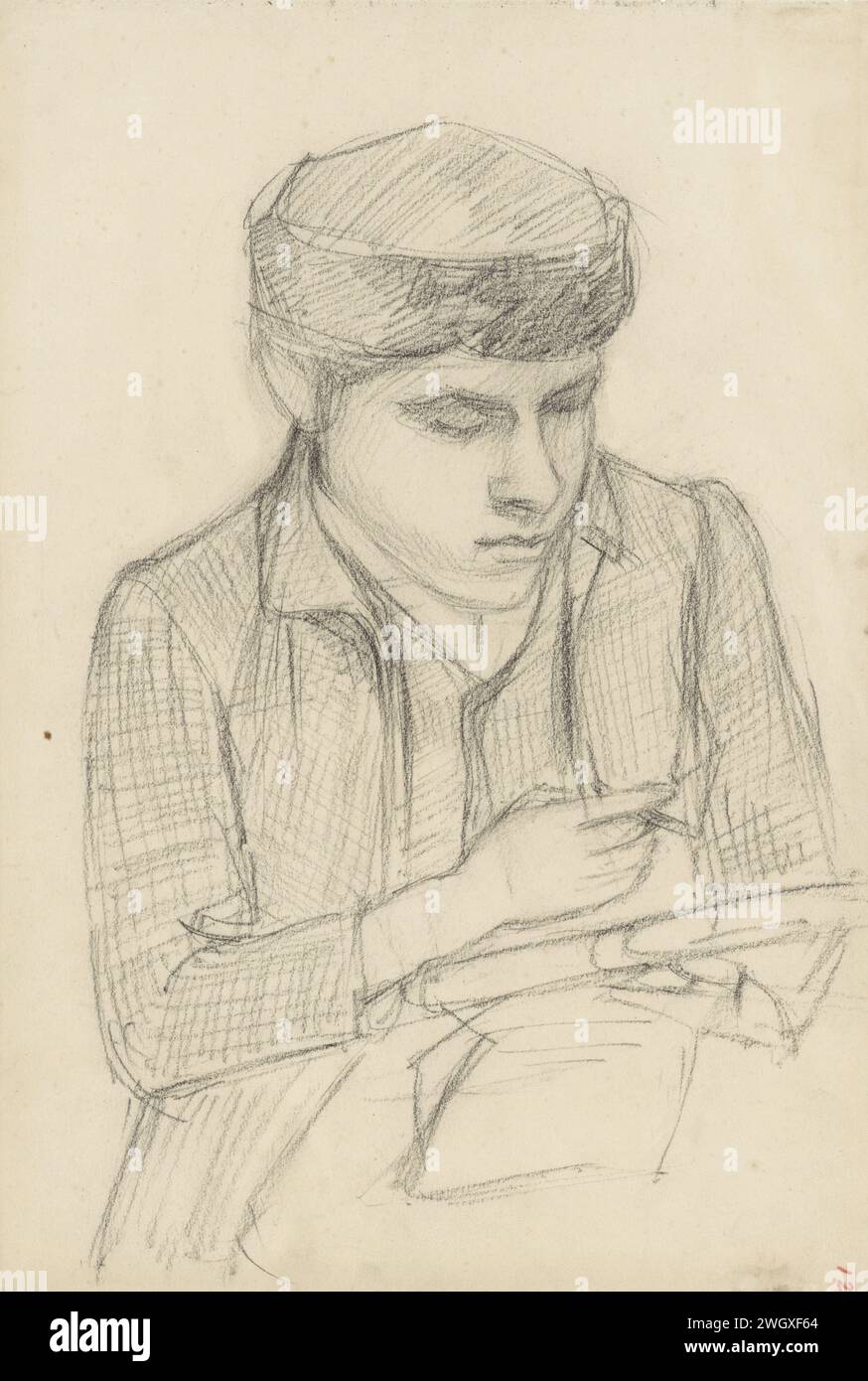 Drawing Boy, Joseph Israëls, 1834 - 1911 drawing paper. chalk ...