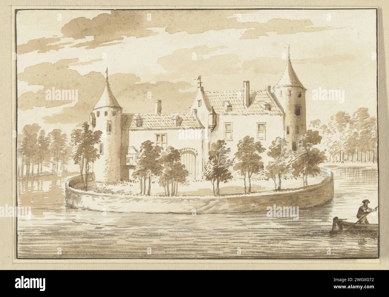 House in Baarsdorp op Zuid -Beveland, Abraham Rademaker, 1685 - 1735 ...