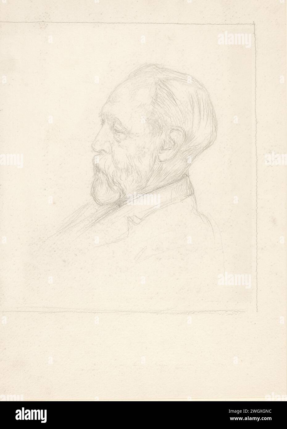 Portrait of Mr. B. GREEFF, Jan Veth, 1874 - 1925 drawing paper. pencil ...