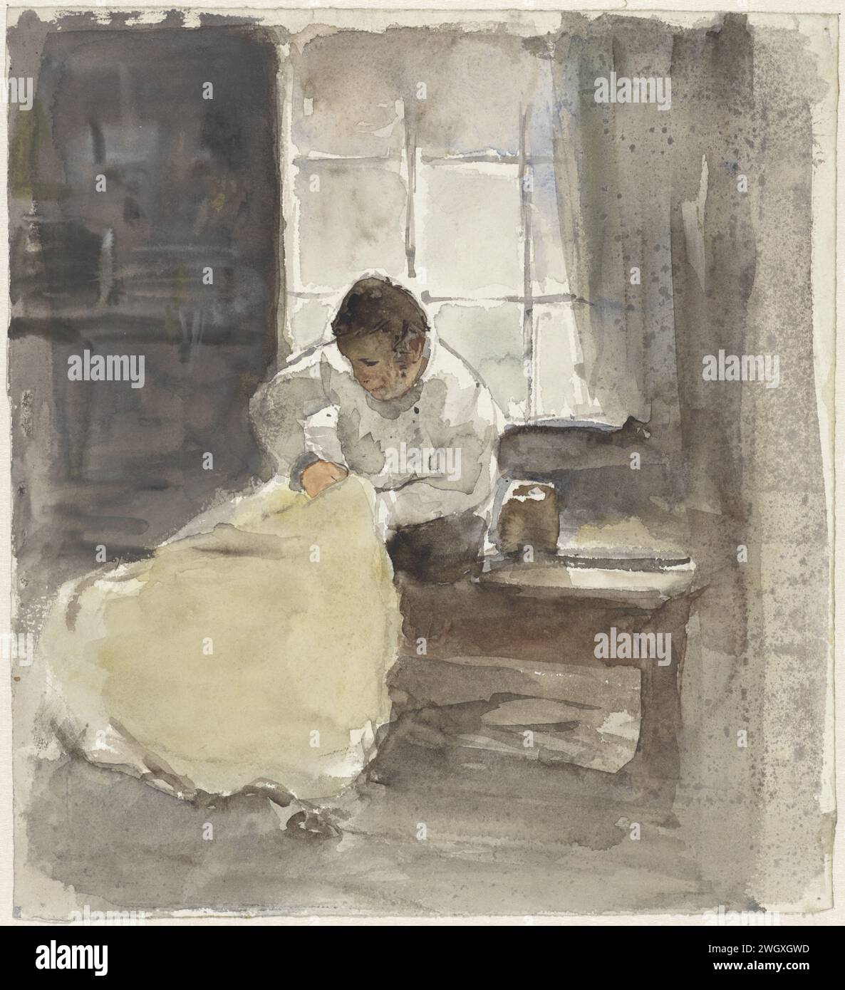 Seastream, Adolf Le Comte, 1860 - 1921 drawing paper. watercolor (paint ...