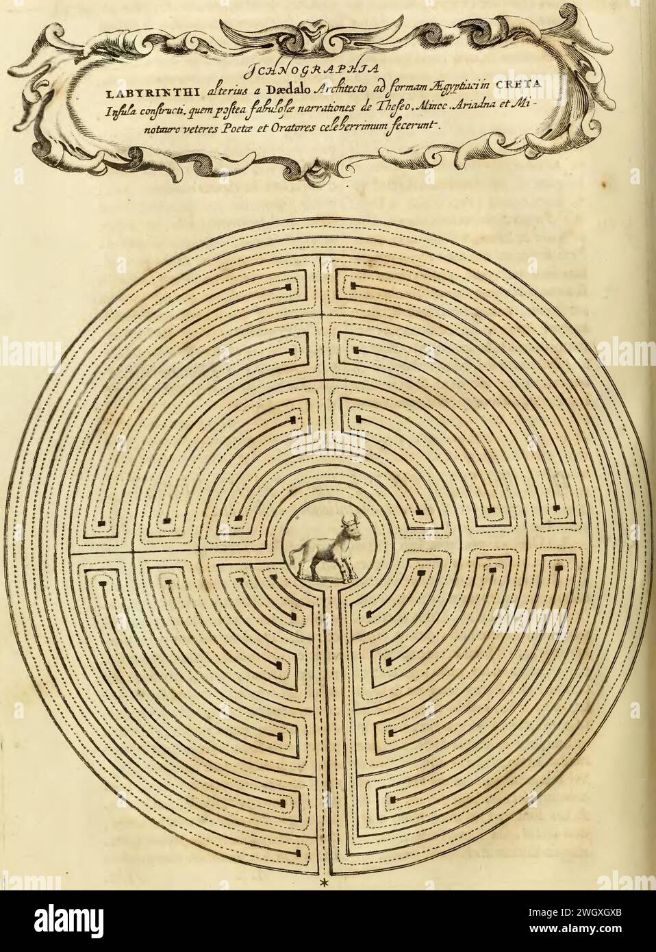 Athanasius Kircher - Turris Babel - 1679 (page 128 crop Stock Photo - Alamy