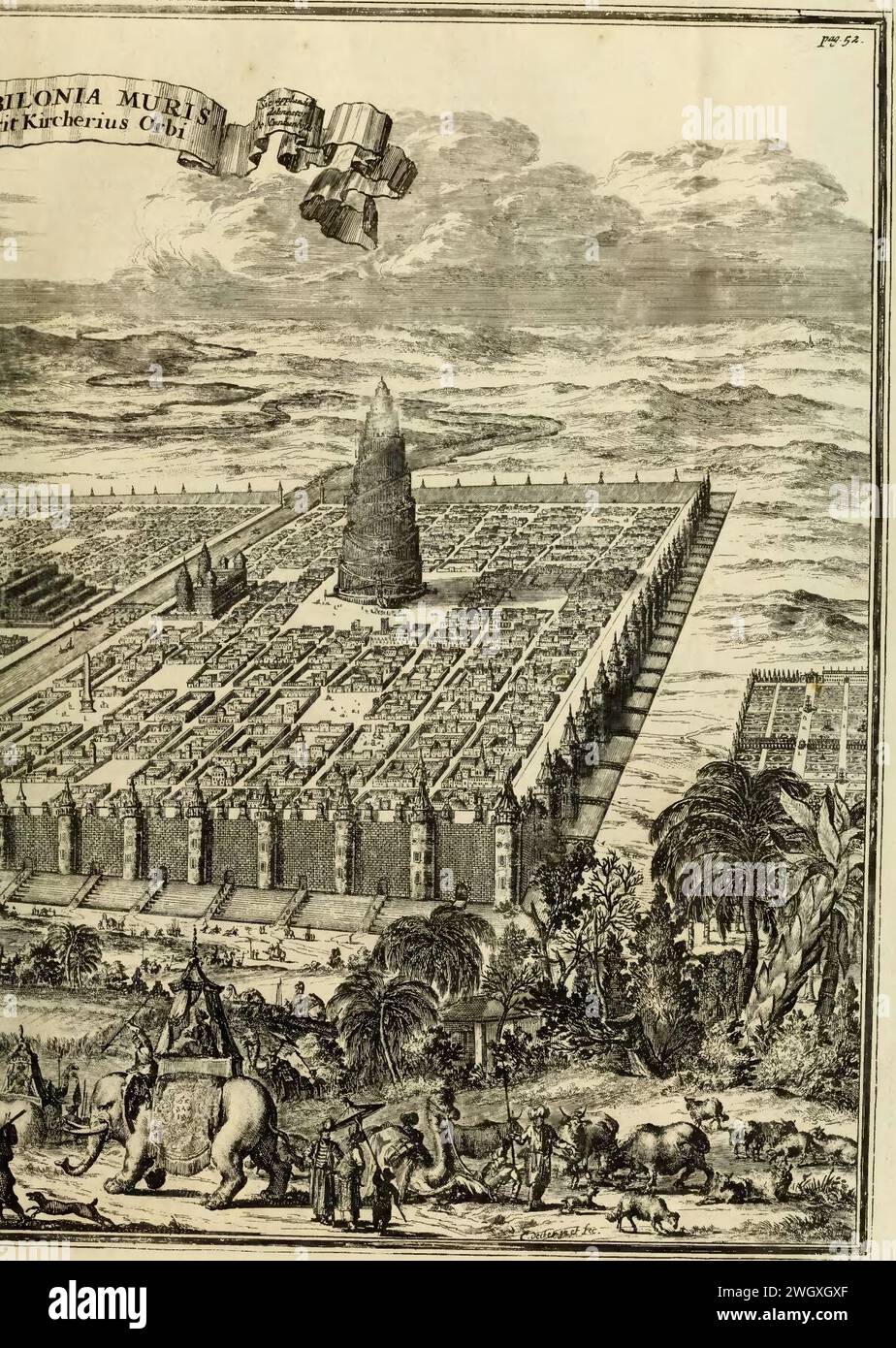 Turris babel 1679 athanasius kircher hi-res stock photography and ...