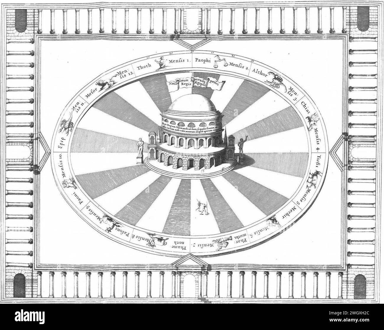 Athanasius Kircher - Turris Babel - Mausoleum of Ozymandias Stock Photo ...