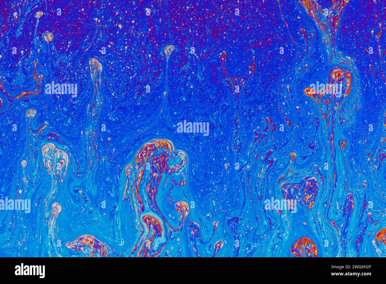 Fluid soap bubble psychedelic colorful abstract art. Surreal patterns ...