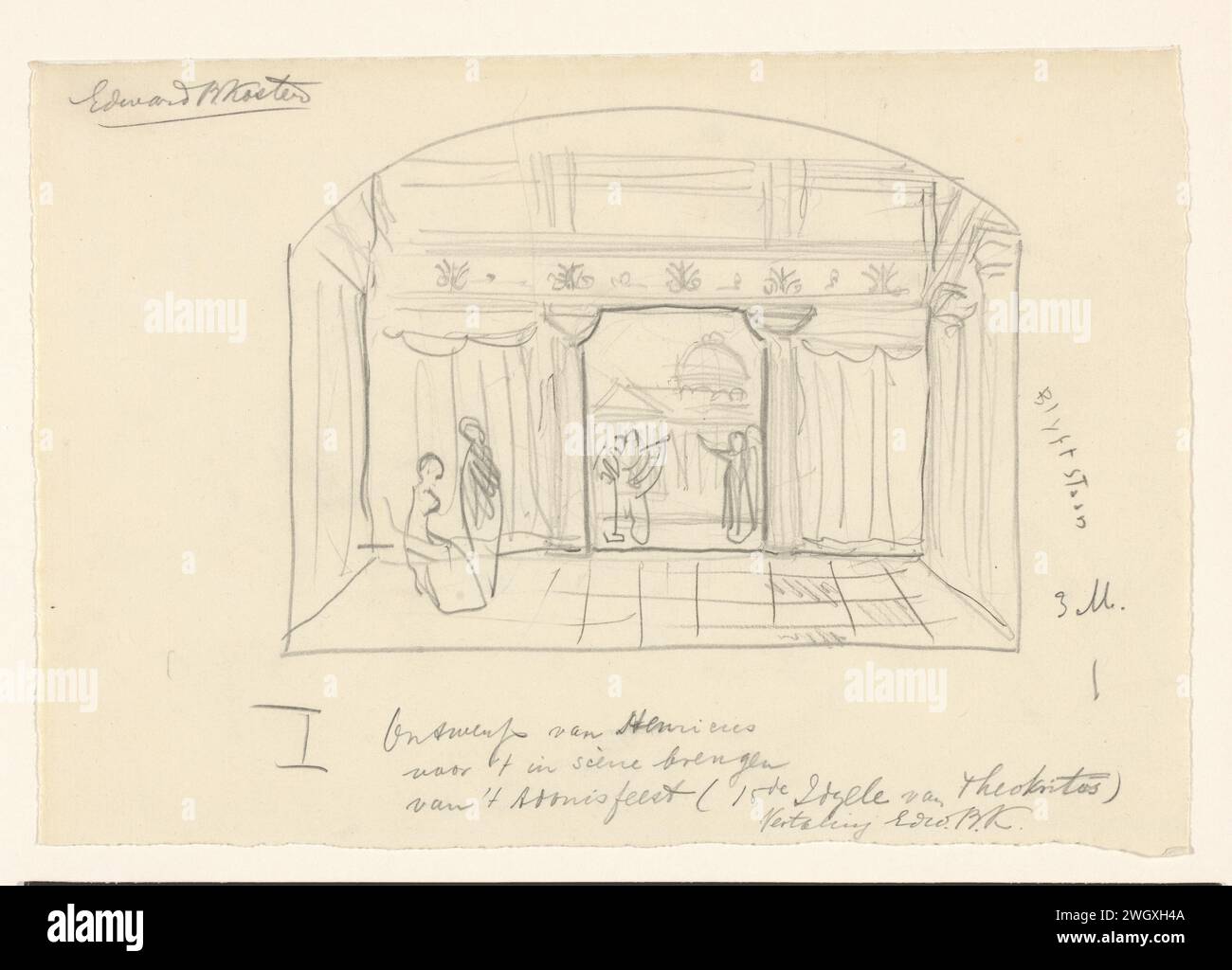Design for a stage decor for 'The Adonisfeest, fifteenth idyll by ...