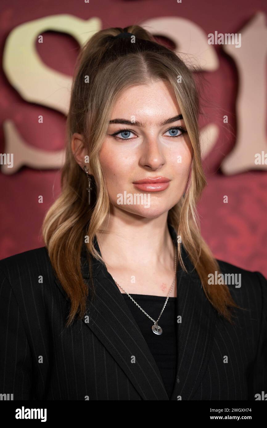Becky Cooke poses for photographers upon arrival for a special VIP ...