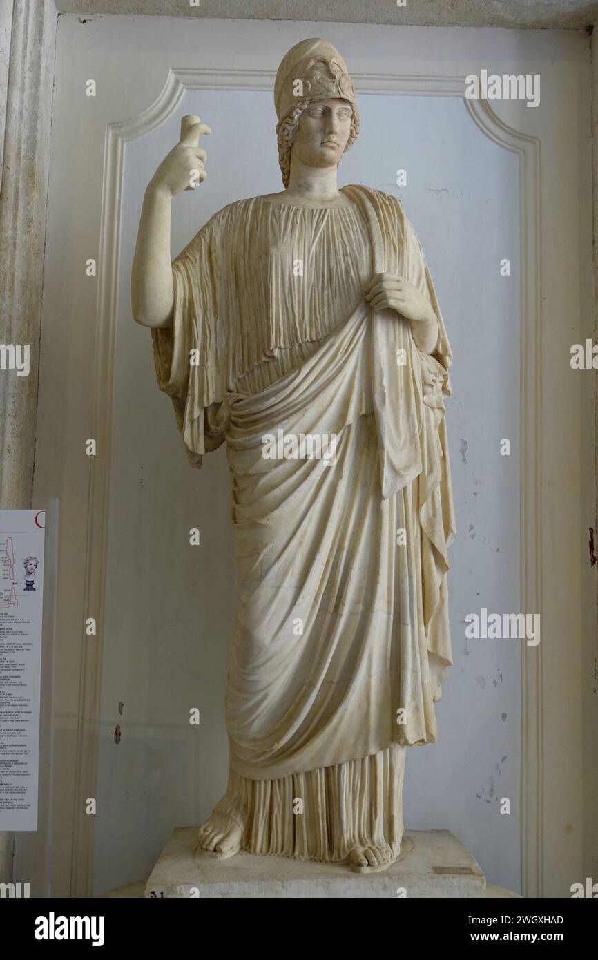 Athena Giustiniani, MC 278, Roman, marble, copy of the Greek original ...