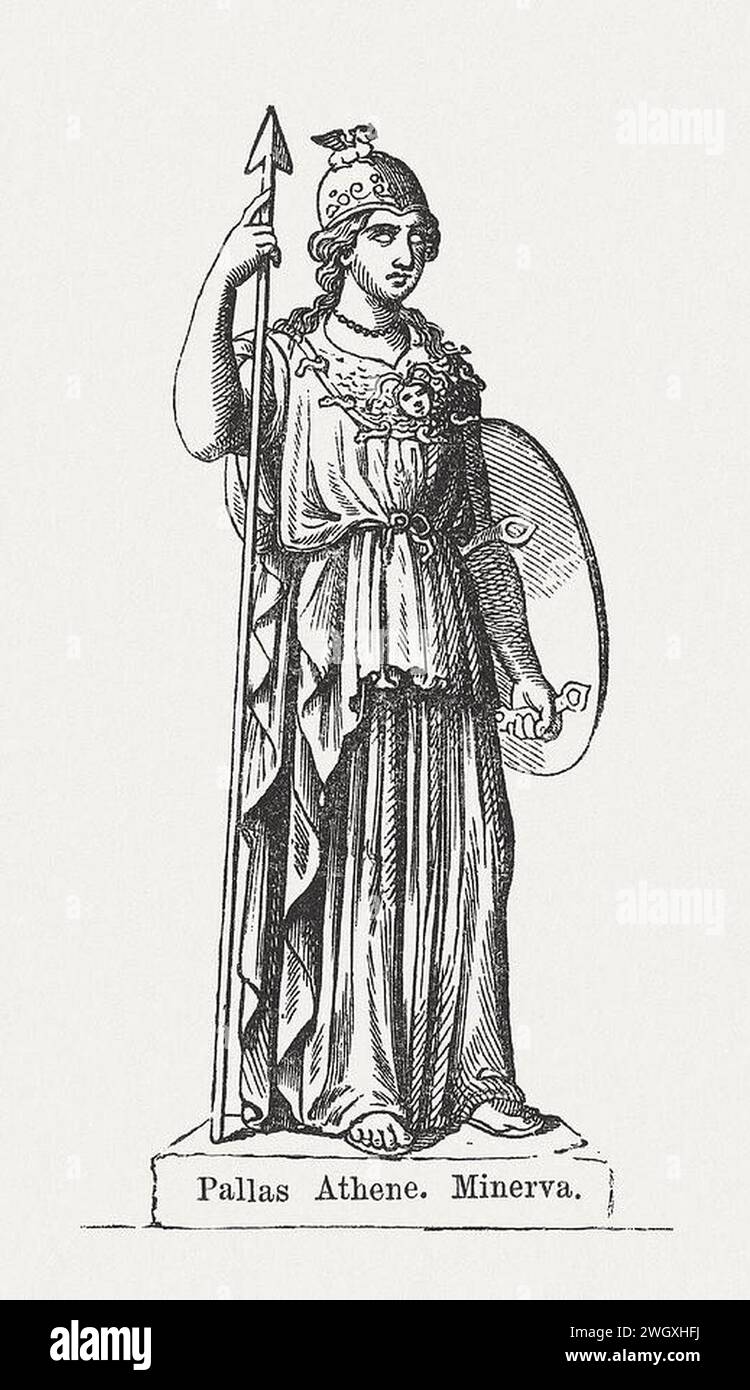 Athene (Minerva) - the Greek goddess of heroic Stock Photo - Alamy