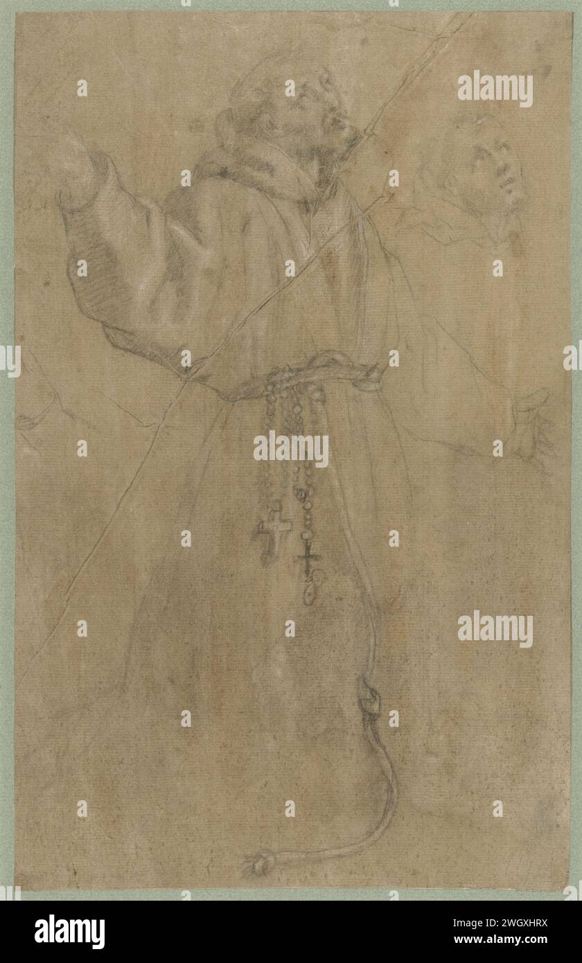 Holy Francis at the time of Stigmatization, Cigoli, 1569 - 1613 drawing ...