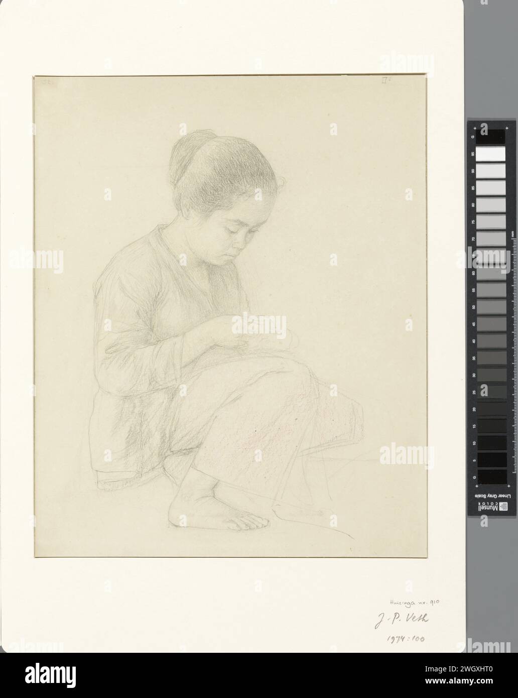 The Javanese girl Siti, sitting, Jan Veth, 1921 - 1922 drawing ...