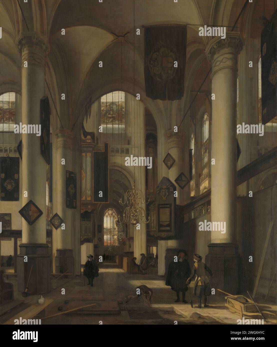 Interior of a Protestant Gothic Church with Motifs from the Oude And ...