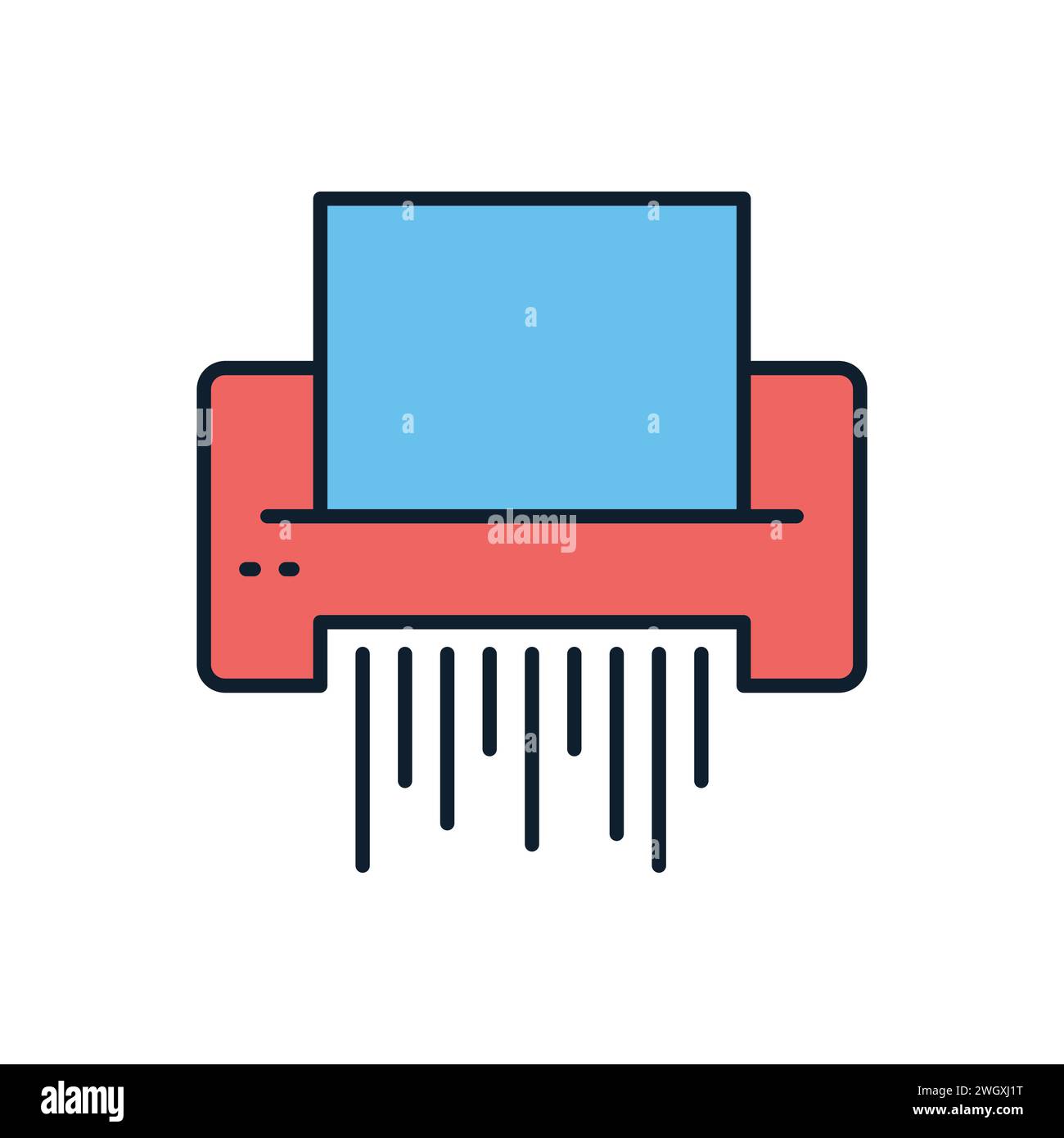 Paper Shredder related vector icon. Isolated on white background. Vector illustration Stock ...