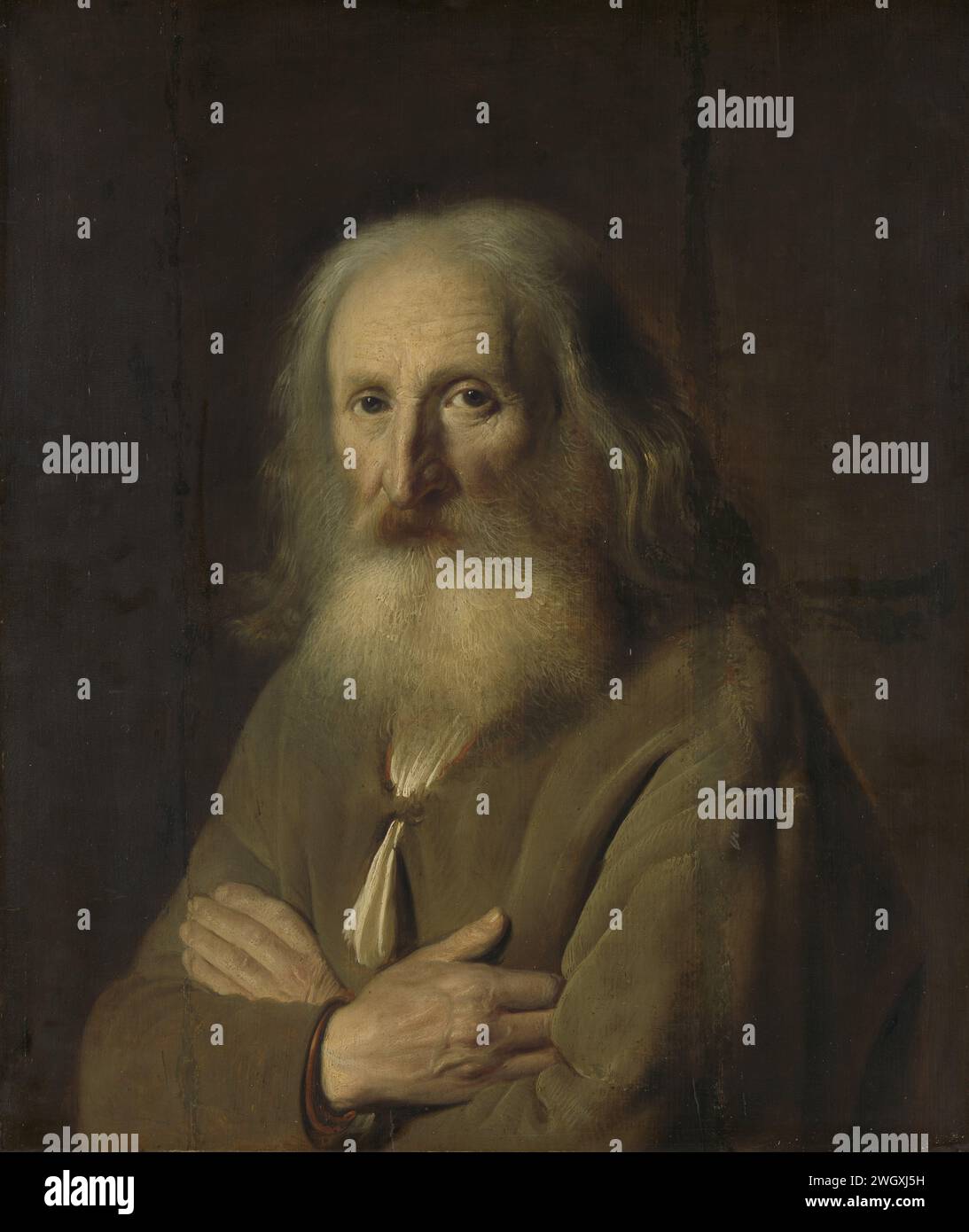 An Old Man with Folded Arms, Simon Kick, 1639 painting Study of an old ...