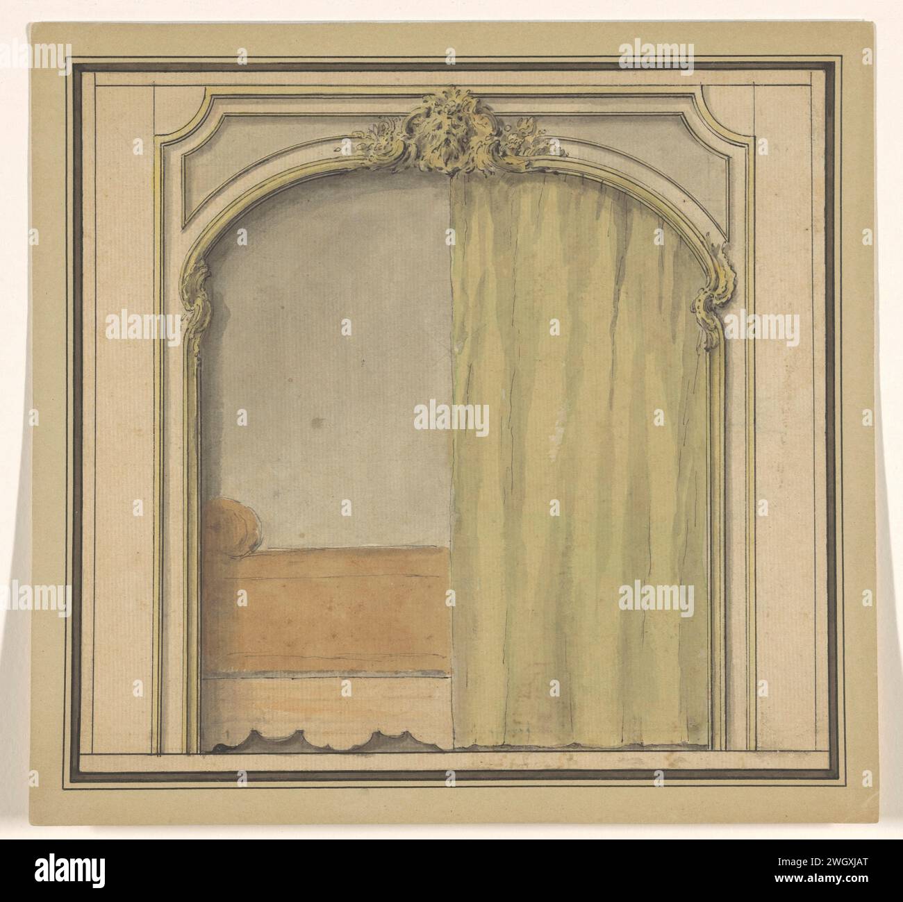 Design drawing for a niche, Guillaume Thomas Raphaël Taraval (Possible ...