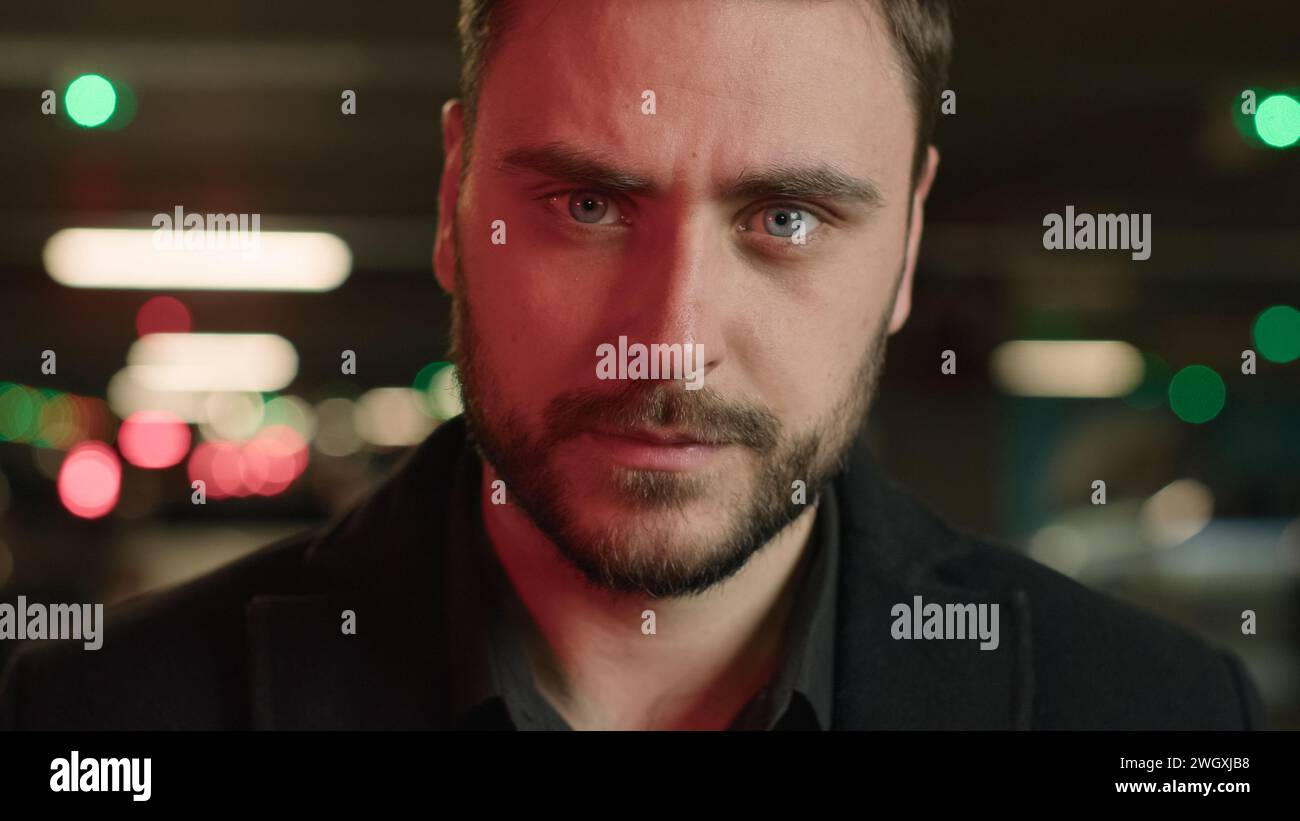 Serious Caucasian man confident businessman male driver millennial guy ...