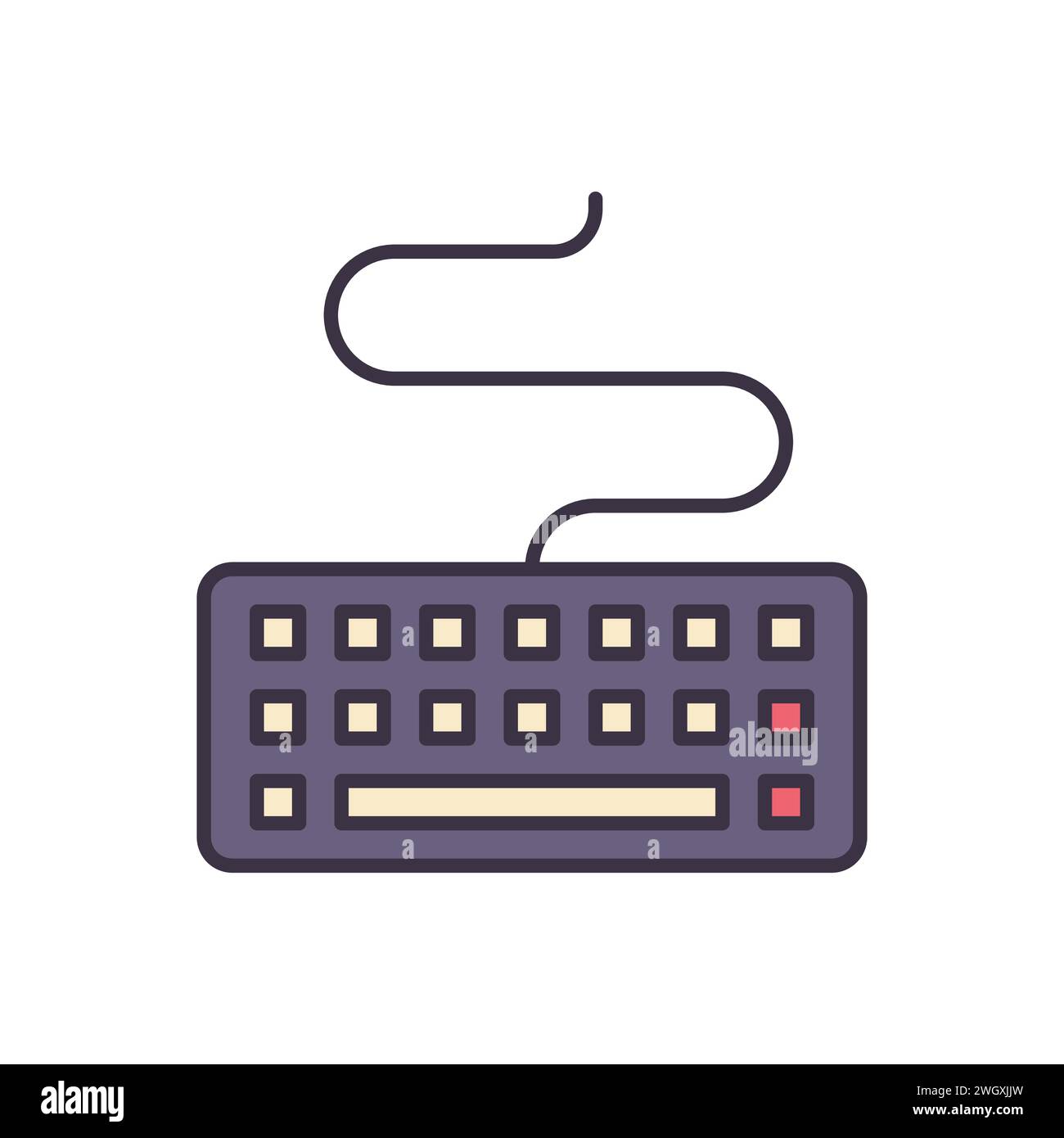 Keyboard related vector icon. Isolated on white background. Vector ...