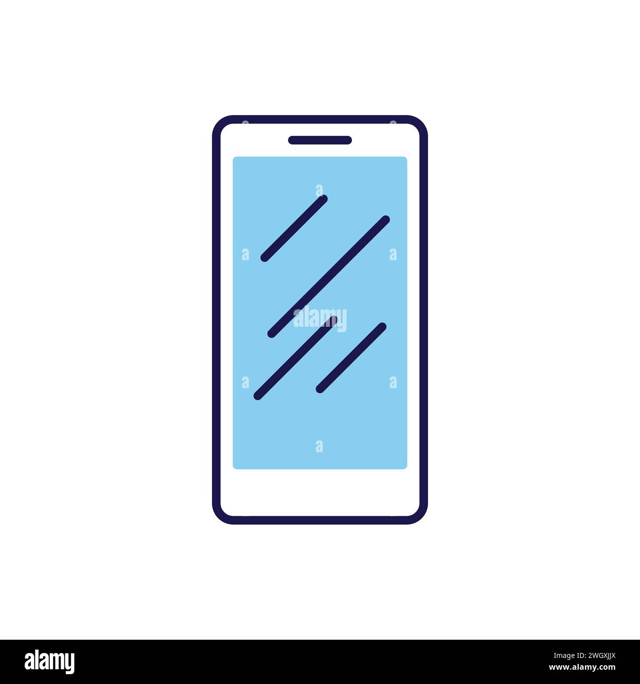 Smartphone related vector icon. Isolated on white background. Vector ...