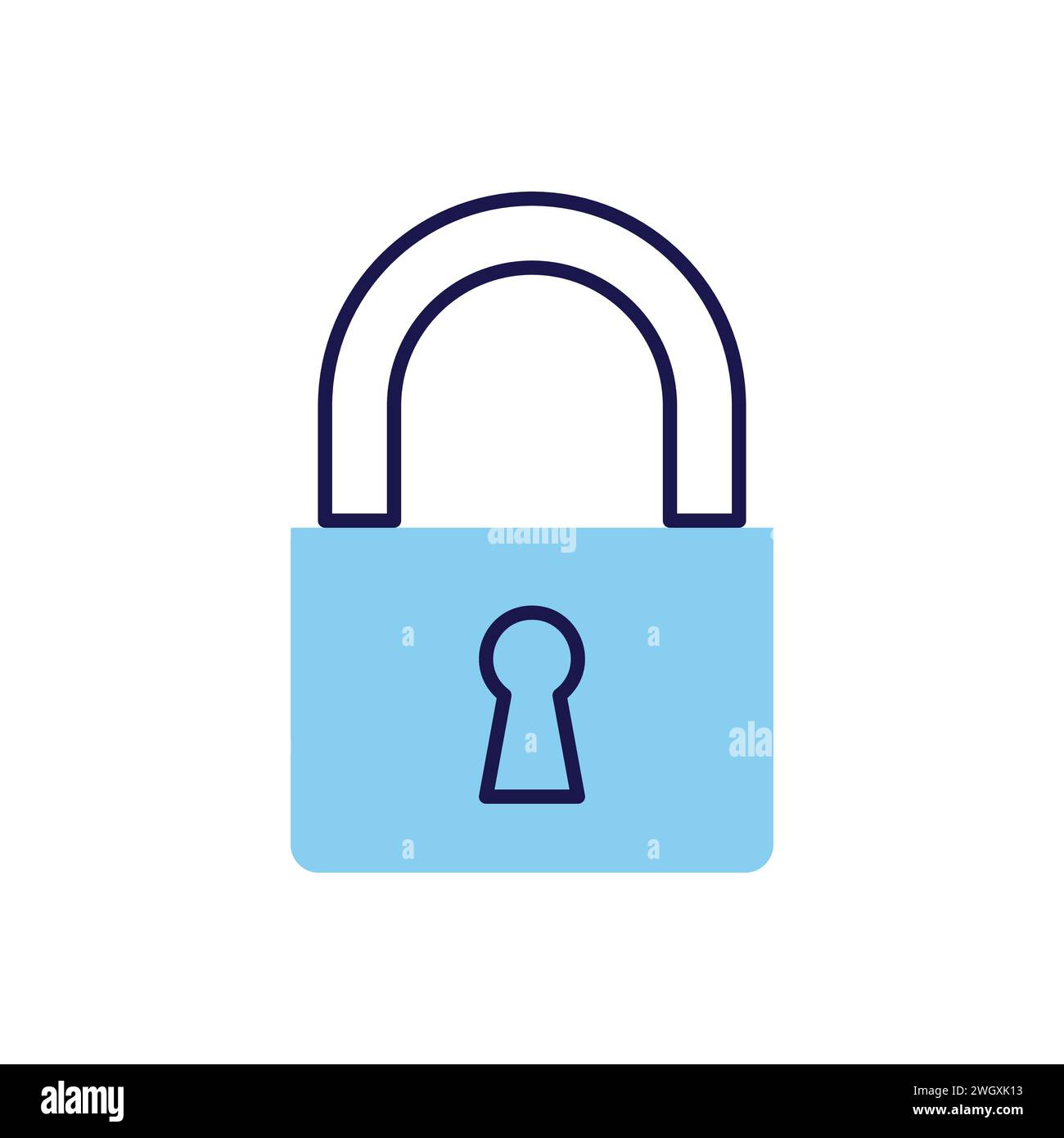 Padlock related vector icon. Isolated on white background. Vector ...