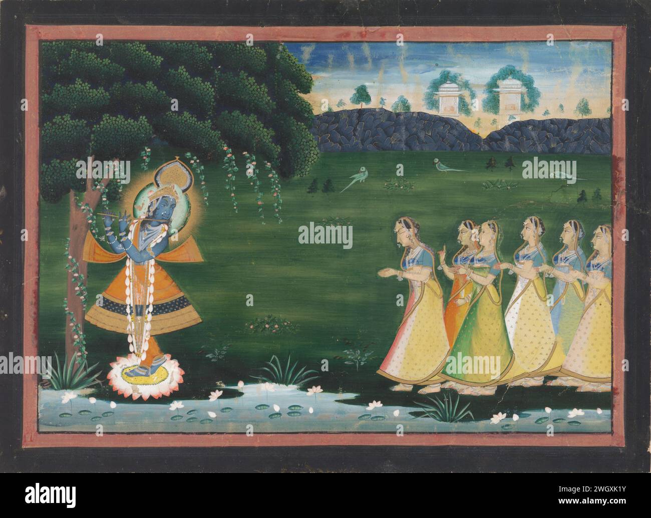 Gopis around krishna hi-res stock photography and images - Alamy