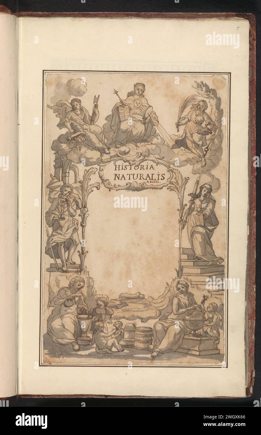 Title page with allegorical frame, Anonymous, 1809 - 1814 drawing Title ...