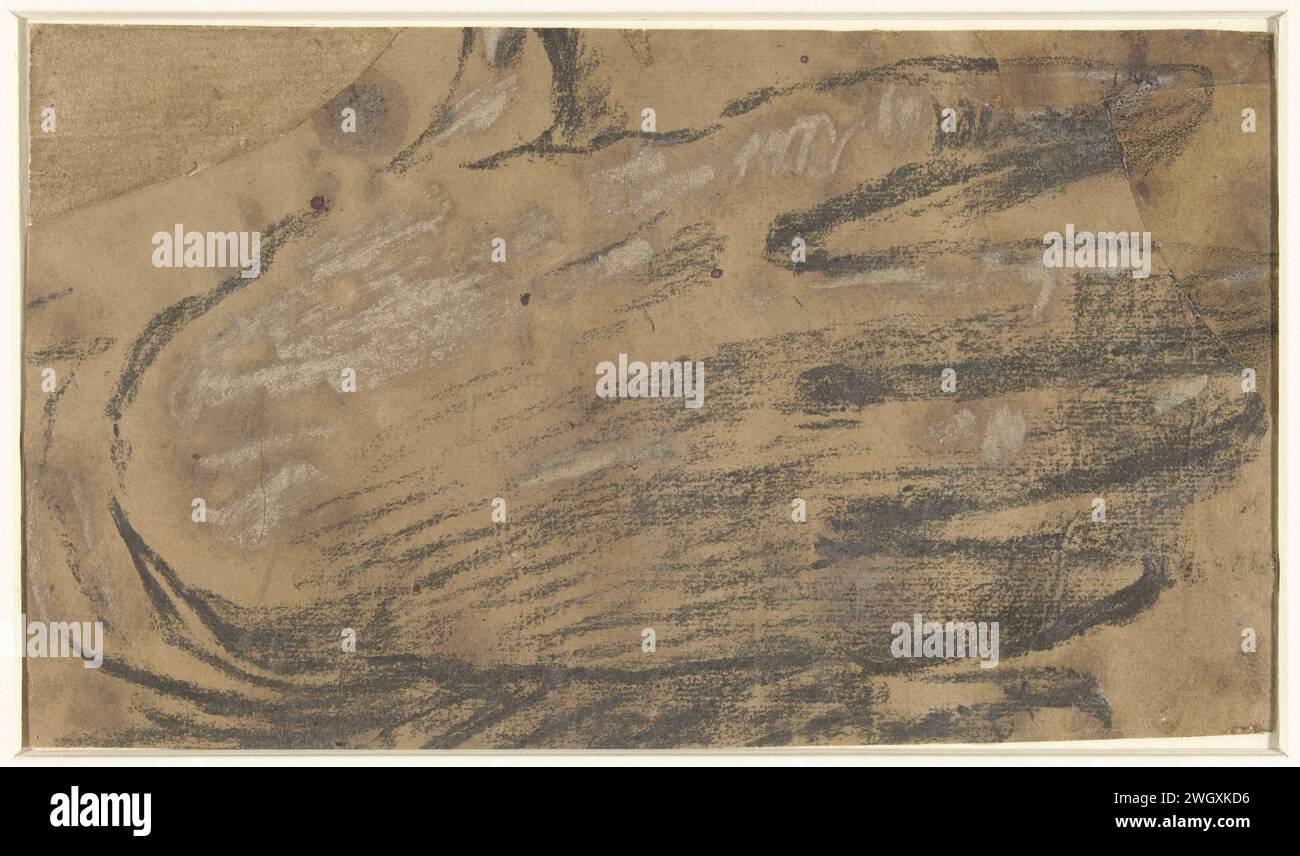 Hand, Giacomo Cavedone, 1587 - 1660 drawing paper. deck paint. chalk ...