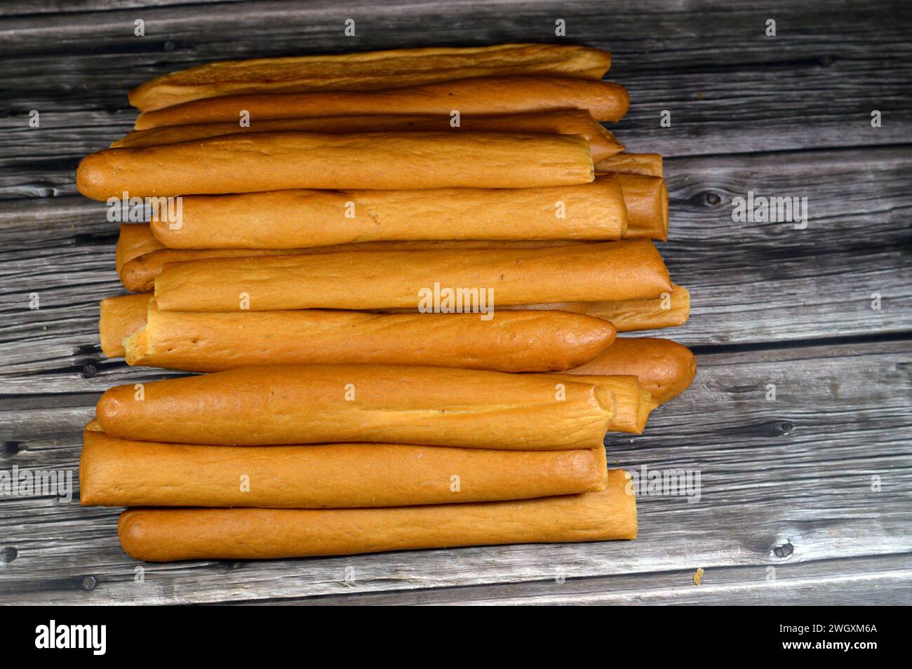 Breadsticks, also known as grissini, grissino or dipping sticks, pencil ...