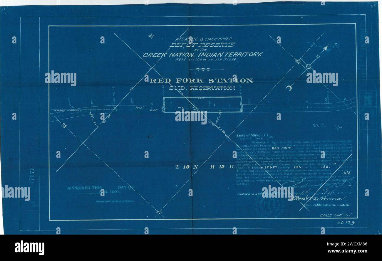 Atlantic and Pacific Railroad, Depot Reserve in the Cherokee Nation of ...