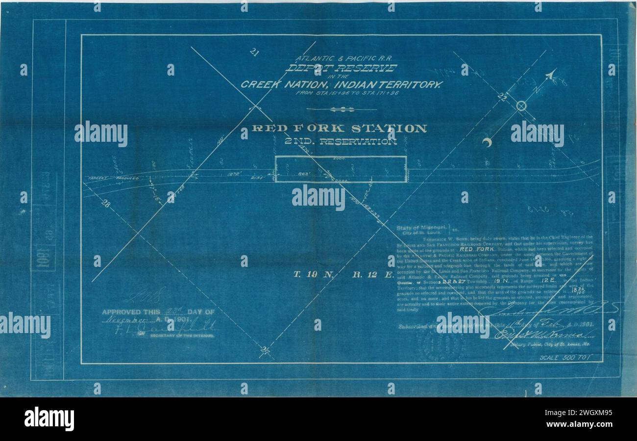 Atlantic and Pacific Railroad, Depot Reserve in the Cherokee Nation of ...